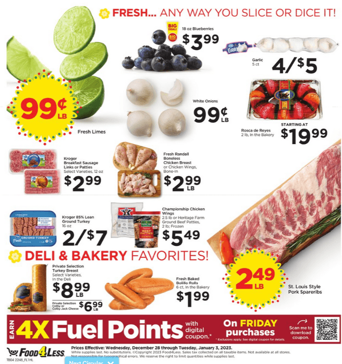 Food 4 Less Weekly Ad Dec 28, 2022 – Jan 03, 2023