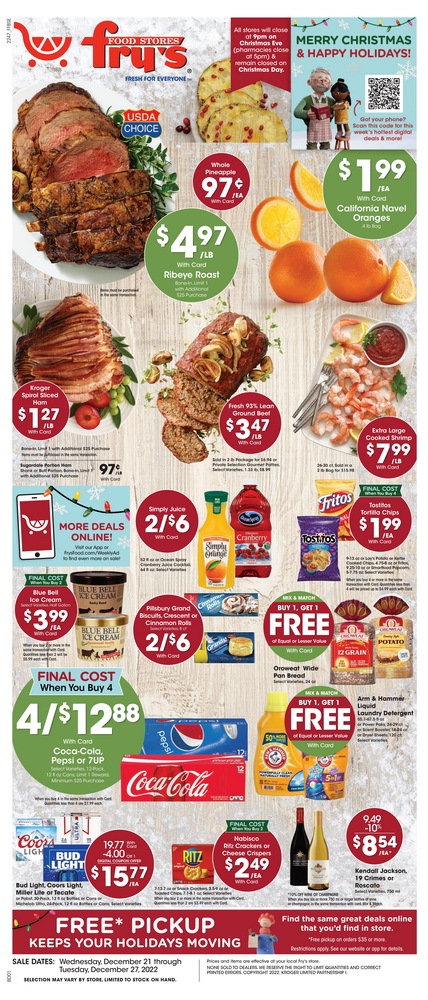 Fry's Food Weekly Ad Dec 21 – Dec 27, 2022