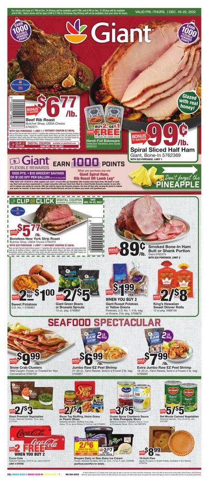 Giant Food Weekly Ad Dec 16 – Dec 22, 2022