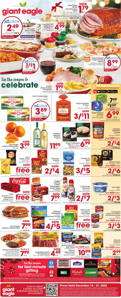 Giant Eagle Weekly Ad Dec 15 – Dec 21, 2022