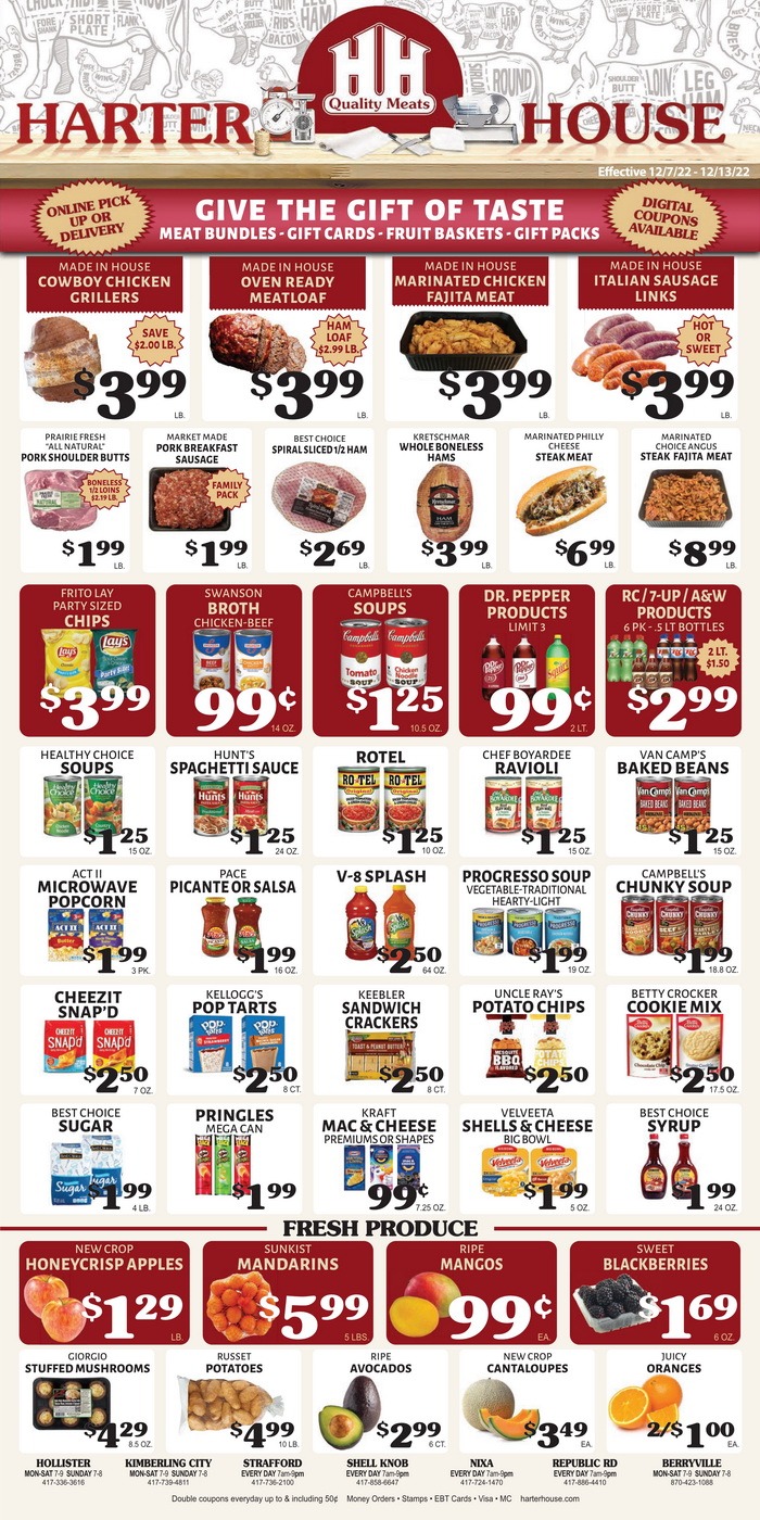 Harter House Weekly Ad Dec 07 – Dec 13, 2022