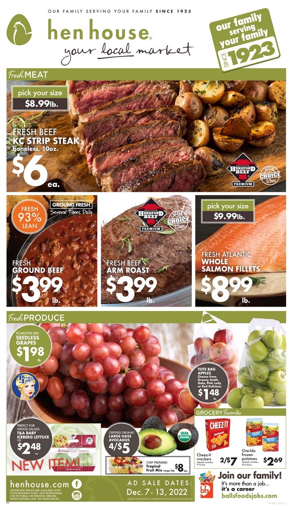 Hen House Weekly Ad Dec 07 – Dec 13, 2022