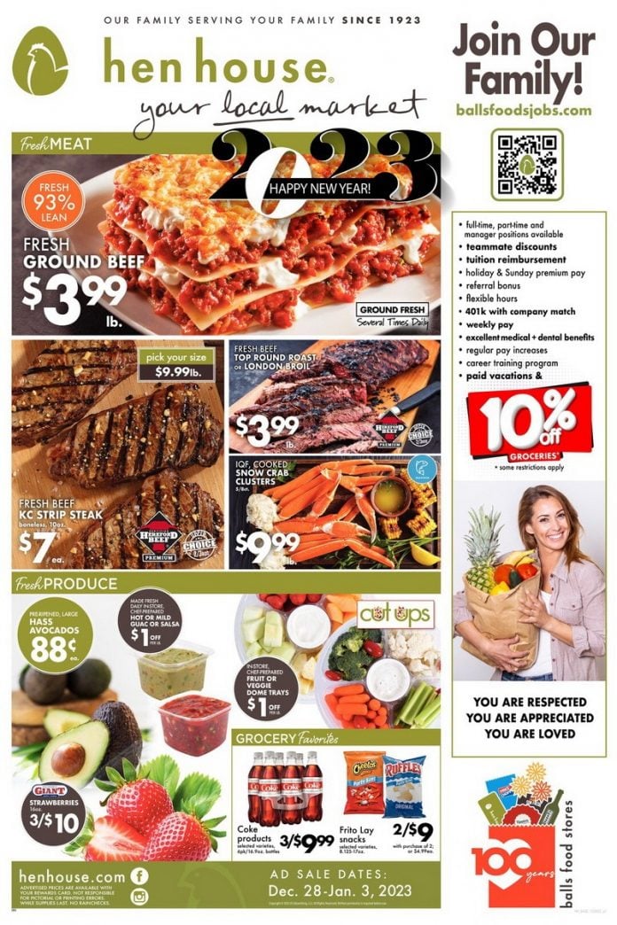Hen House Weekly Ad Dec 28, 2022 – Jan 03, 2023