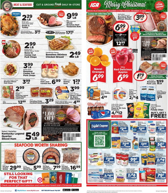 IGA Weekly Ad Dec 21 – Dec 27, 2022 (Christmas Sale Included)