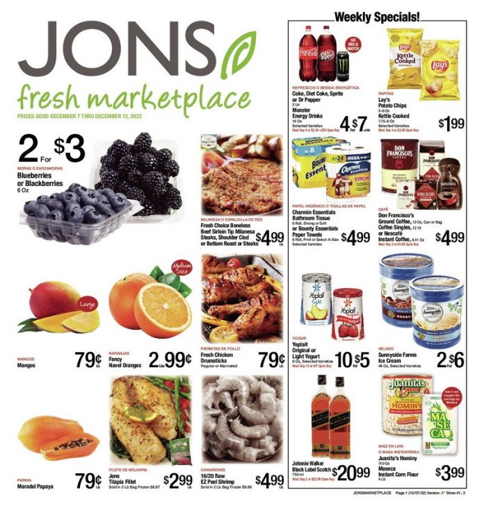 Jons Weekly Ad Dec 07 – Dec 13, 2022