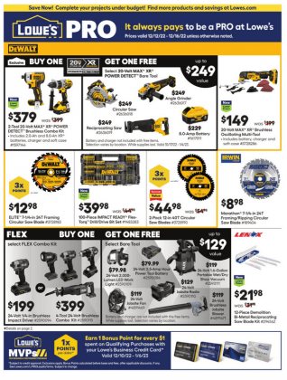 Lowe's Weekly Pro Ad Dec 12 – Dec 16, 2022