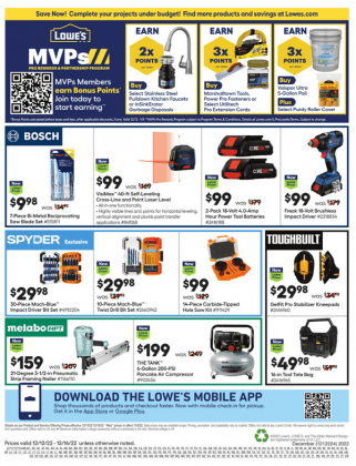 Lowe's Weekly Pro Ad Dec 12 – Dec 16, 2022