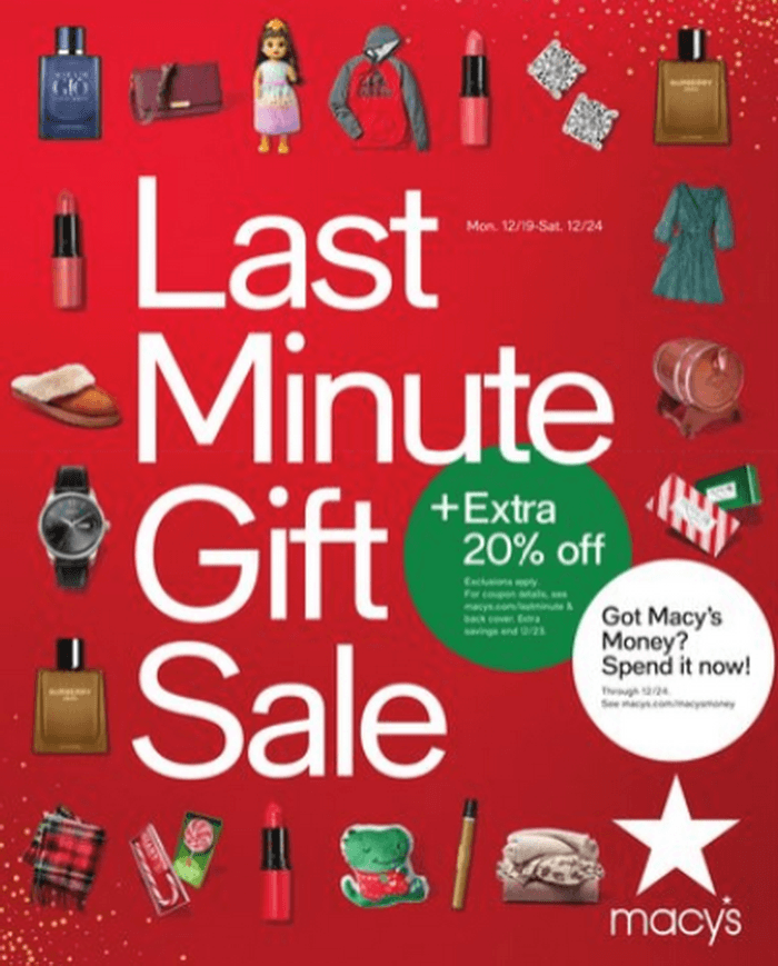 Macy's Last-Minute Gift Ad Dec 19 – Dec 24, 2022