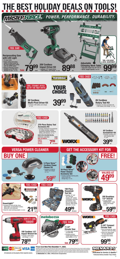 Menards Christmas Gift Ad Dec 02 – Dec 11, 2022