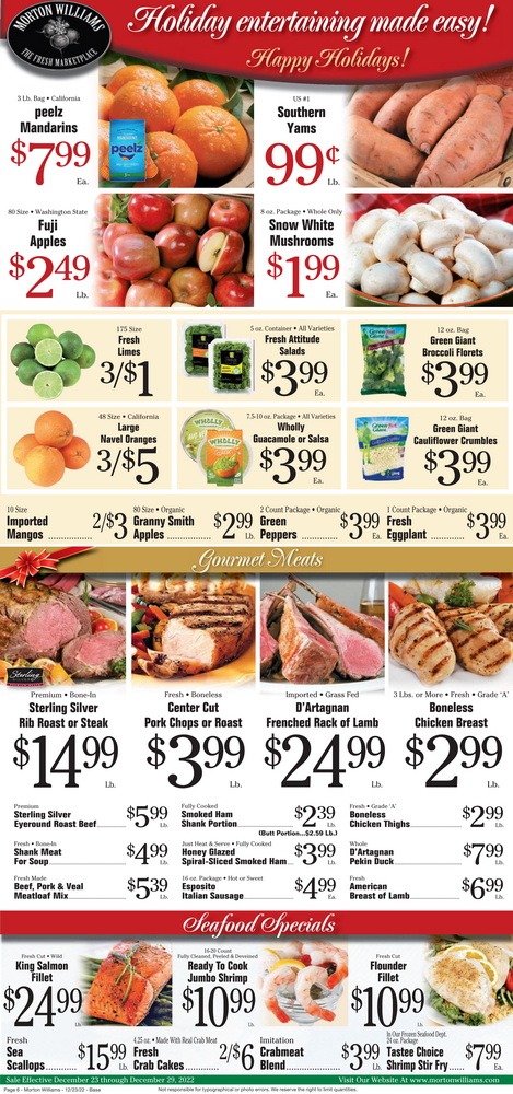 Morton Williams Weekly Ad Dec 23 – Dec 29, 2022