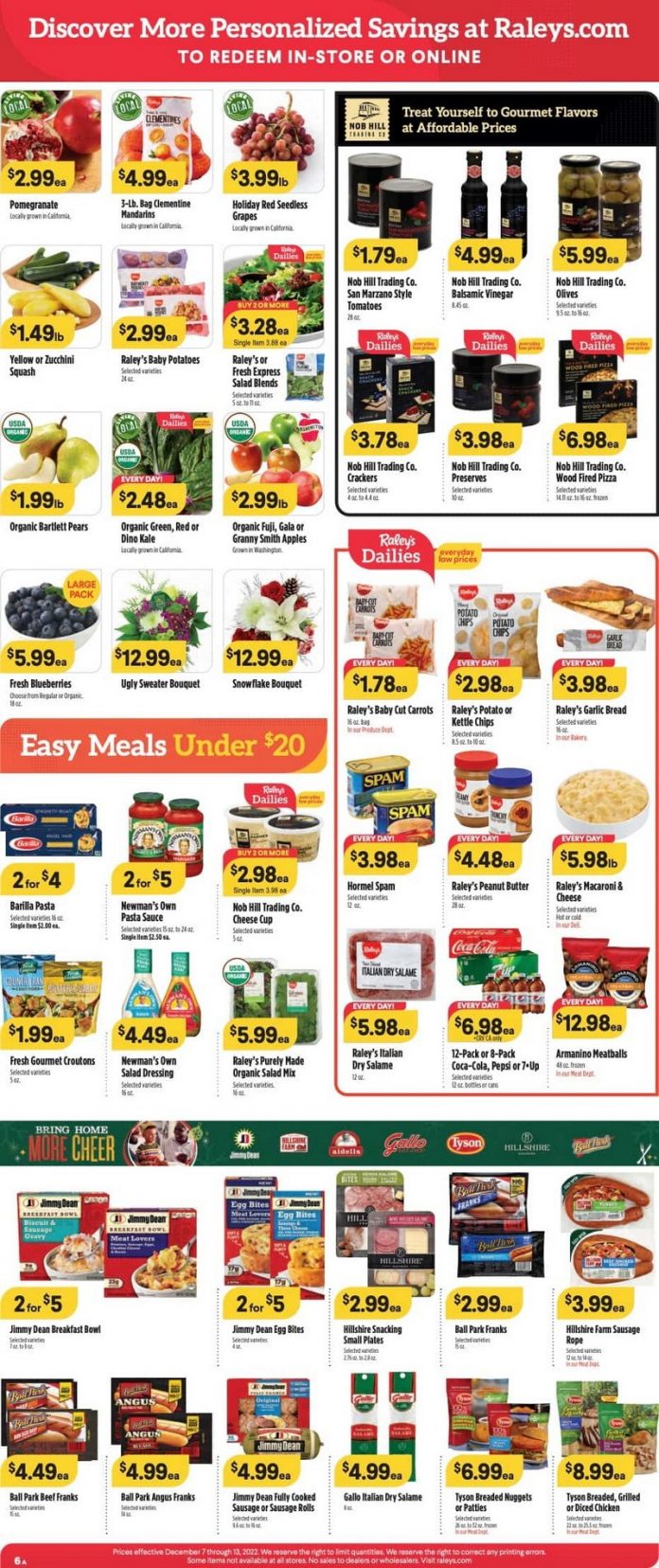 Raley's Supermarkets Weekly Ad Dec 07 – Dec 13, 2022