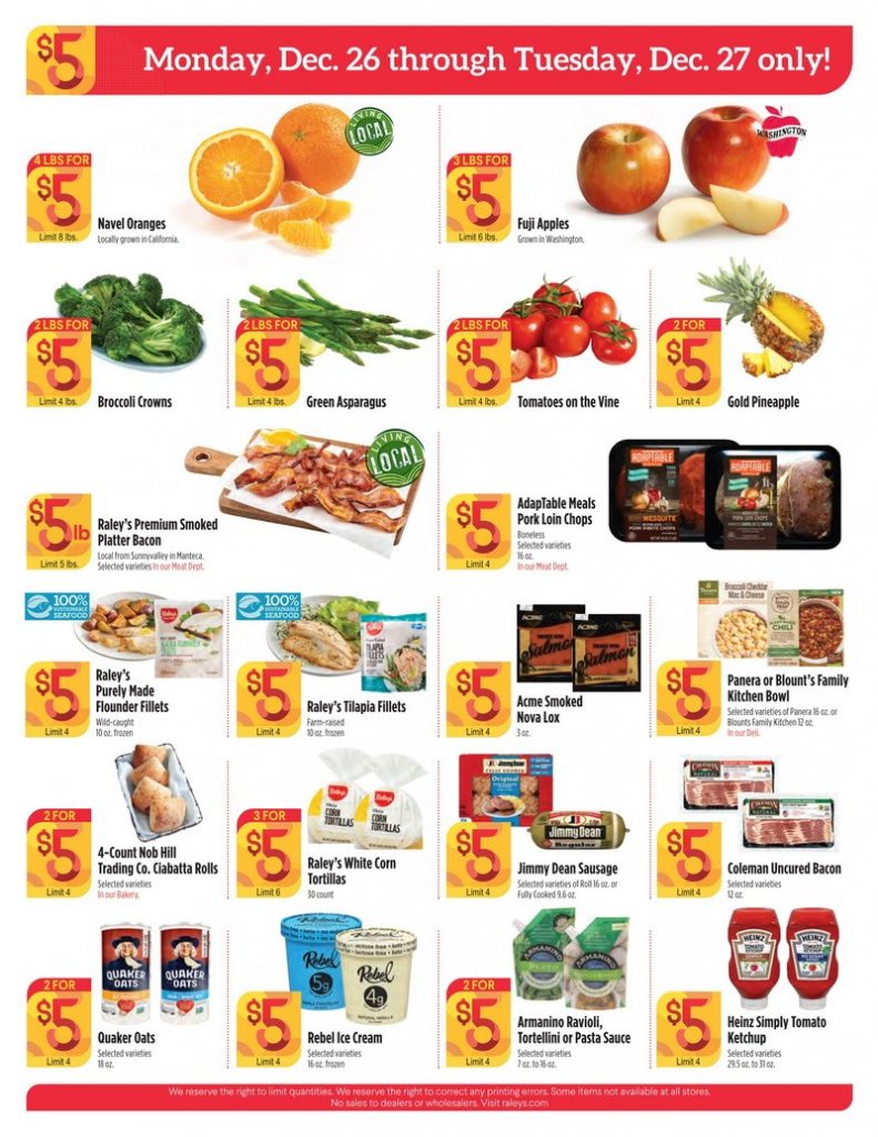 Raley's Supermarkets Two-Day Ad Dec 26 – Dec 27, 2022