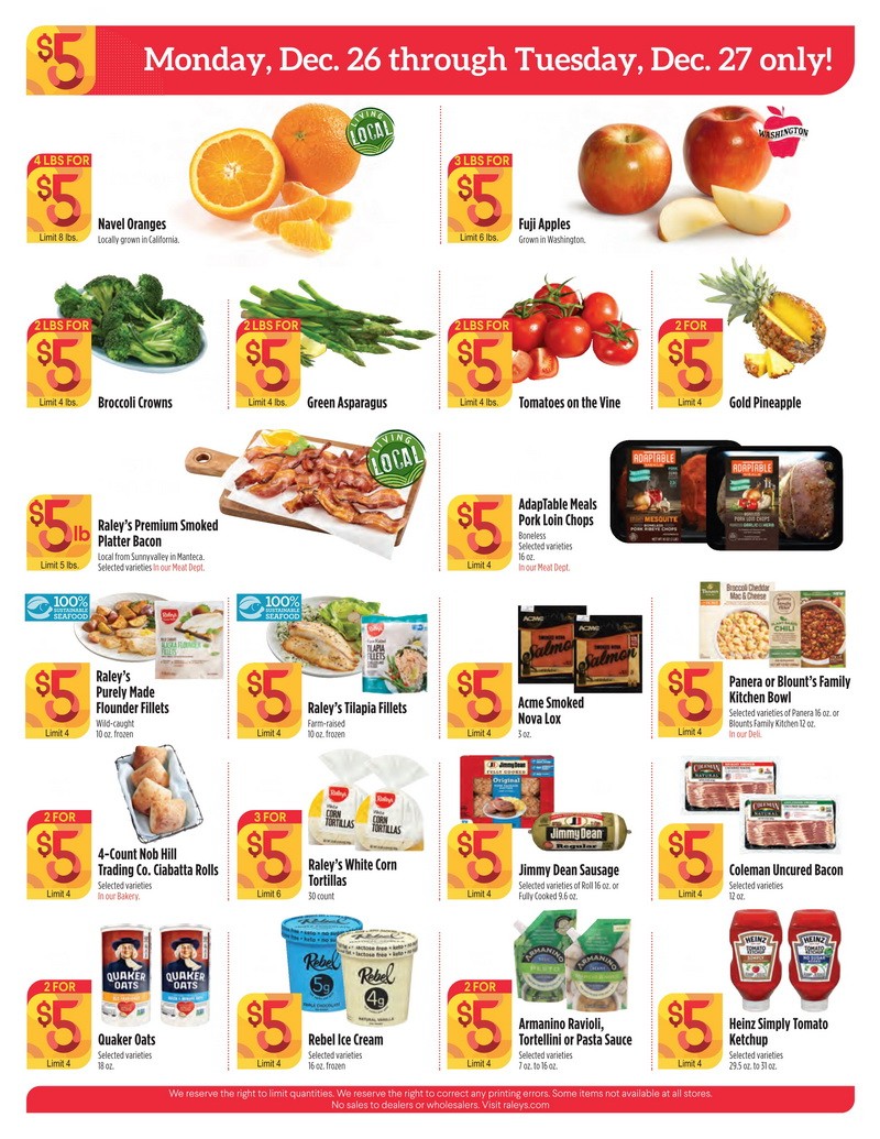 Raley's Supermarkets Two-Day Ad Dec 26 – Dec 27, 2022