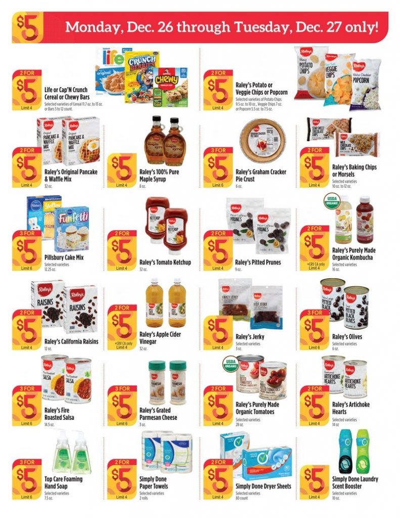 Raley's Supermarkets Two-Day Ad Dec 26 – Dec 27, 2022