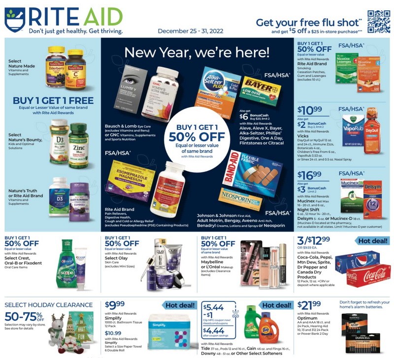 Rite Aid Weekly Ad Dec 25 – Dec 31, 2022 (New Year Promotion Included)