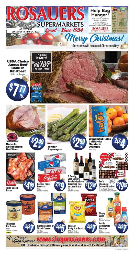 Rosauers Weekly Ad Dec 14 – Dec 24, 2022 (Christmas Sale Included)