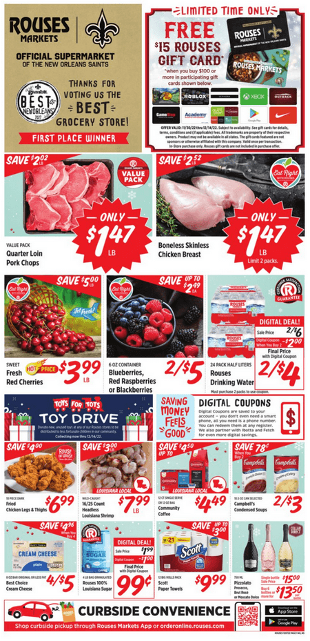 Rouses Weekly Ad Dec 07 – Dec 14, 2022