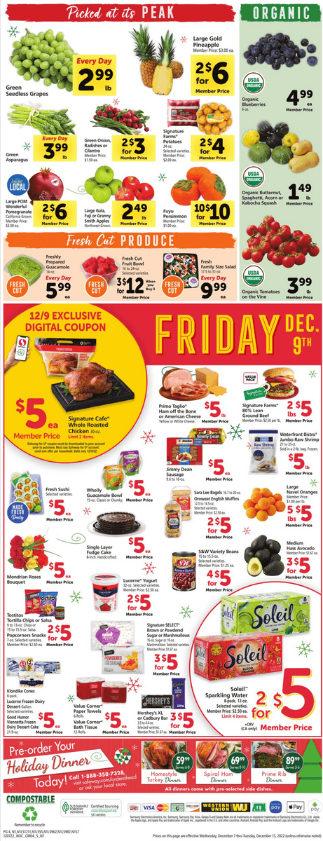 Safeway Weekly Ad Dec 07 – Dec 13, 2022