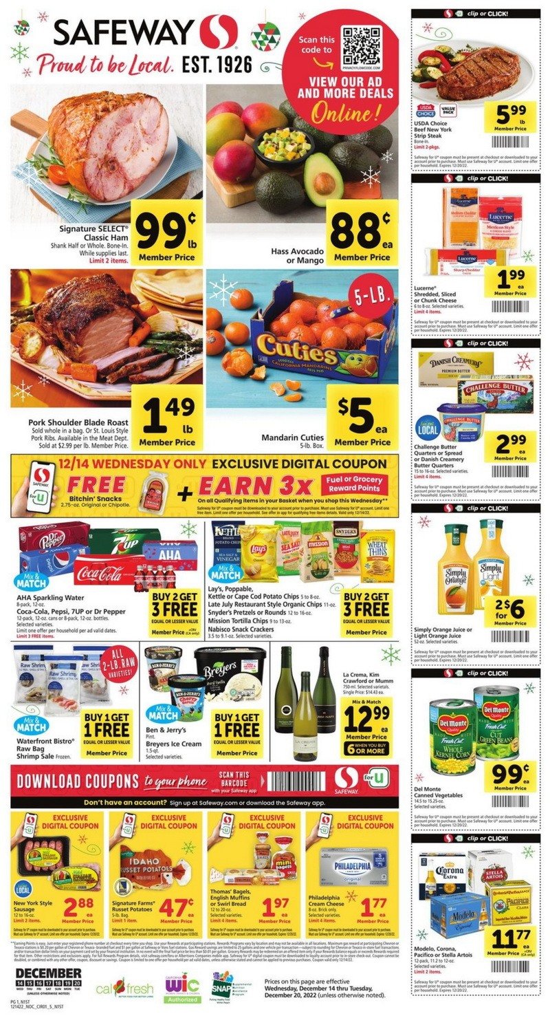 Safeway Weekly Ad Dec 14 – Dec 20, 2022