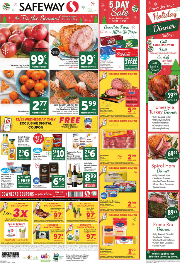 Safeway Weekly Ad Dec 21 – Dec 27, 2022