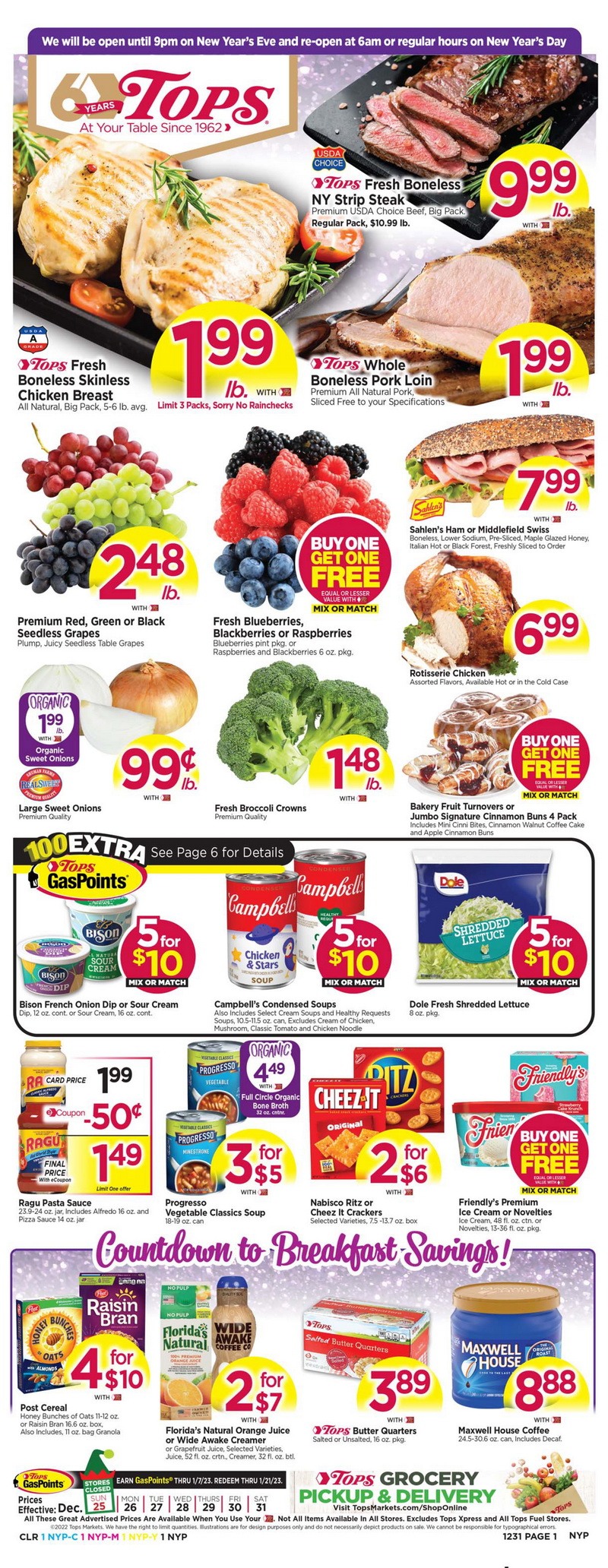 Tops Weekly Ad Ad Dec 25 – Dec 31, 2022