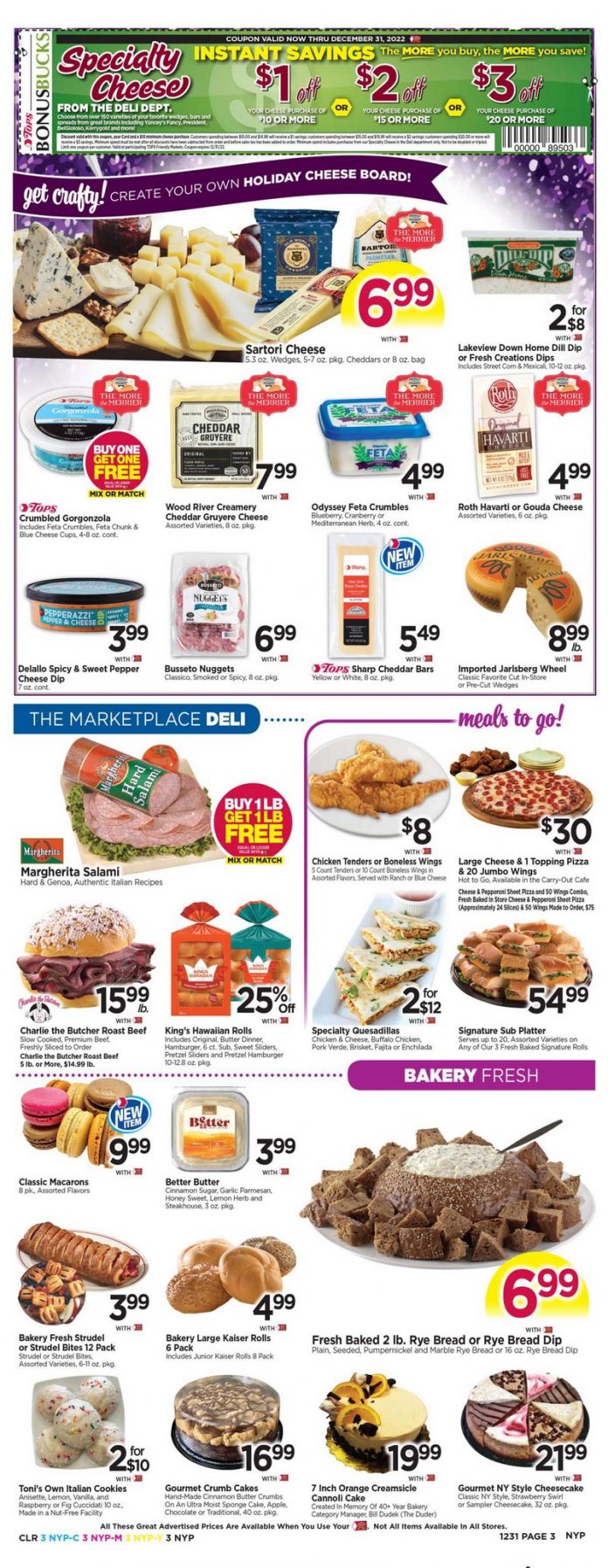 Tops Weekly Ad Ad Dec 25 – Dec 31, 2022