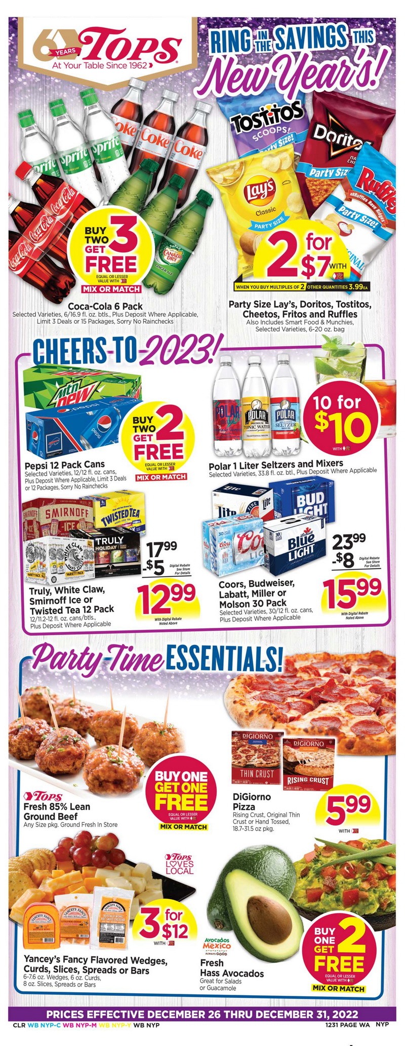 Tops Weekly Ad Ad Dec 25 – Dec 31, 2022