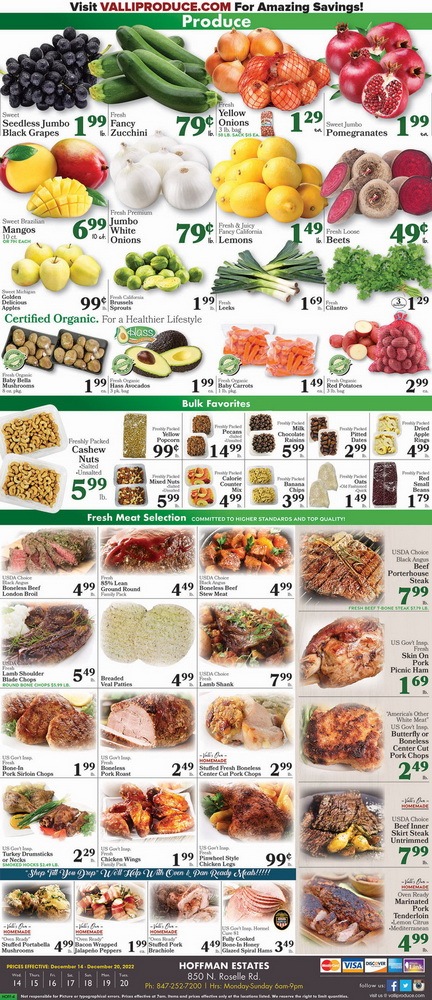 Valli Produce Weekly Ad Dec 14 – Dec 20, 2022