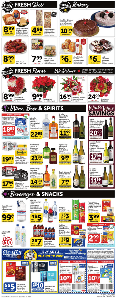 Vons Weekly Ad Dec 07 – Dec 13, 2022