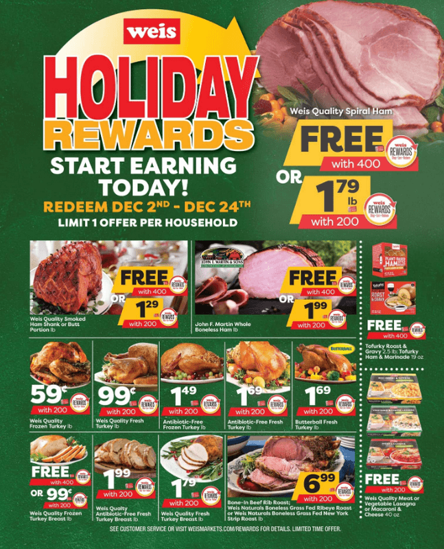 Weis Markets Christmas Ad Dec 01 – Dec 24, 2022