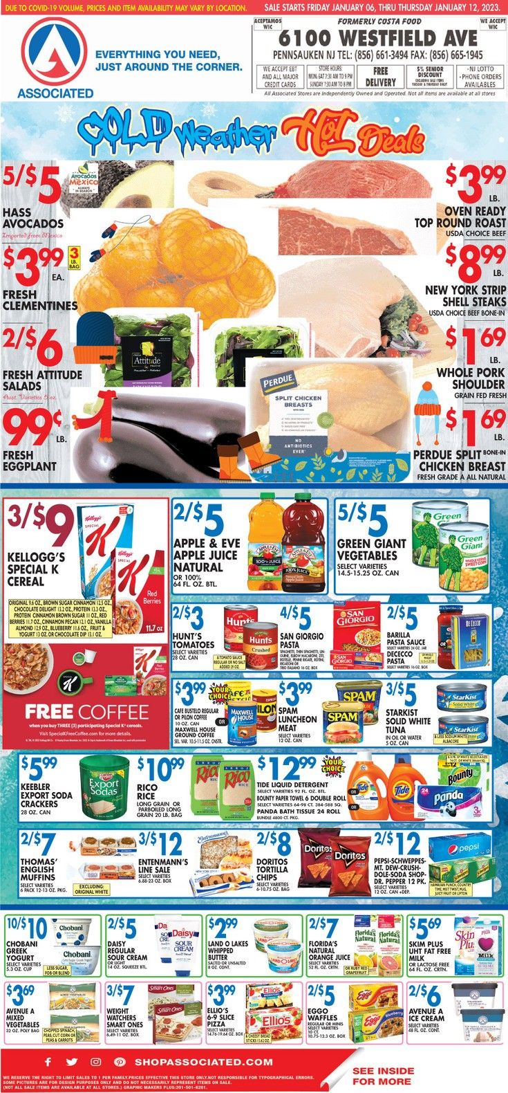 Associated Supermarkets Weekly Ad Jan 06 – Jan 12, 2023