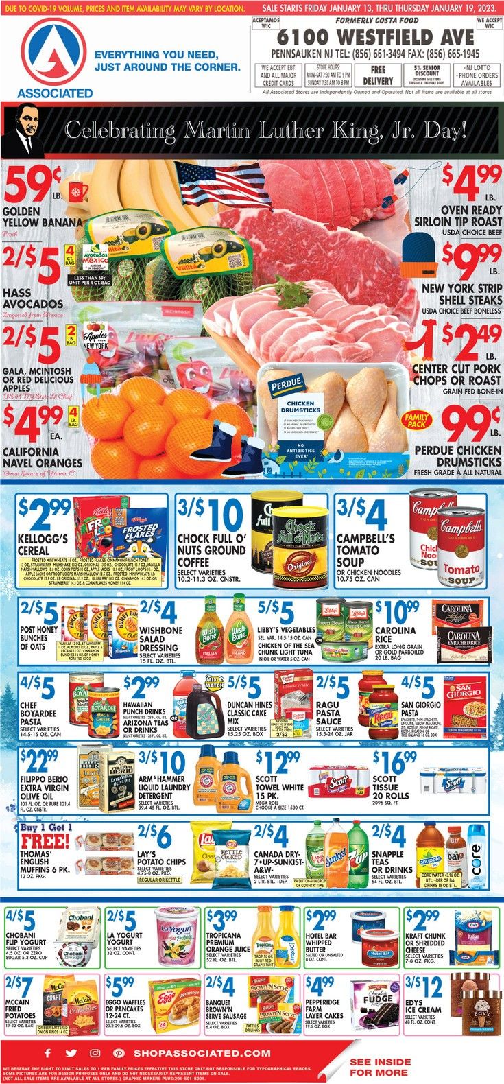 Associated Supermarkets Weekly Ad Jan 13 – Jan 19, 2023