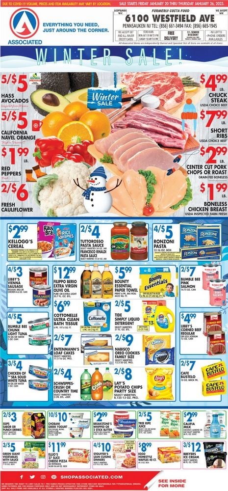 Associated Supermarkets Weekly Ad Jan 20 – Jan 26, 2023