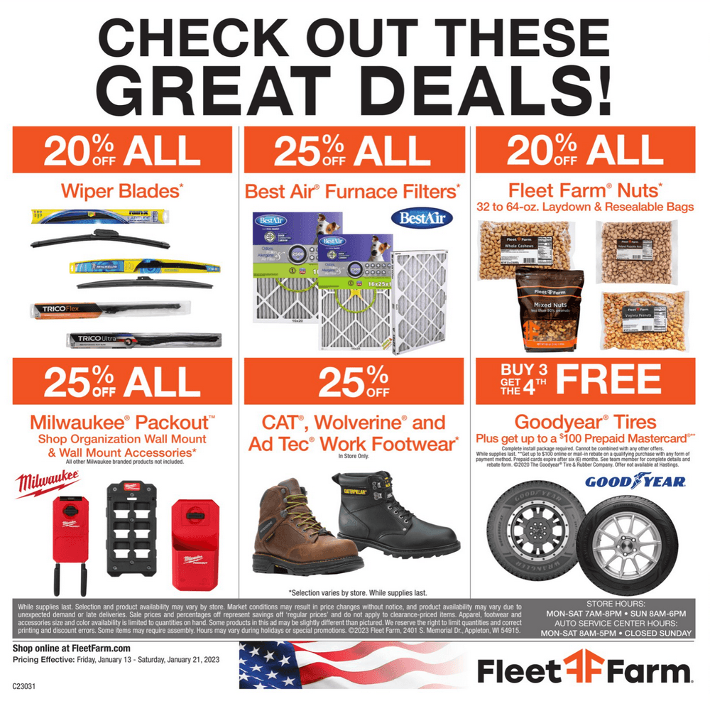 Fleet Farm Weekly Ad Jan 13 – Jan 21, 2023
