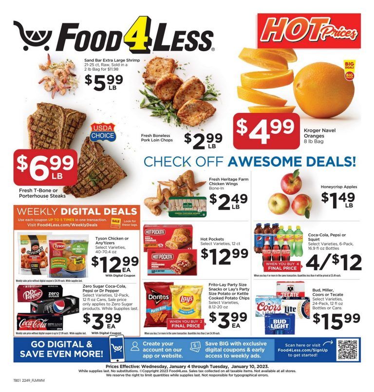 Food 4 Less Weekly Ad Jan 04 – Jan 10, 2023