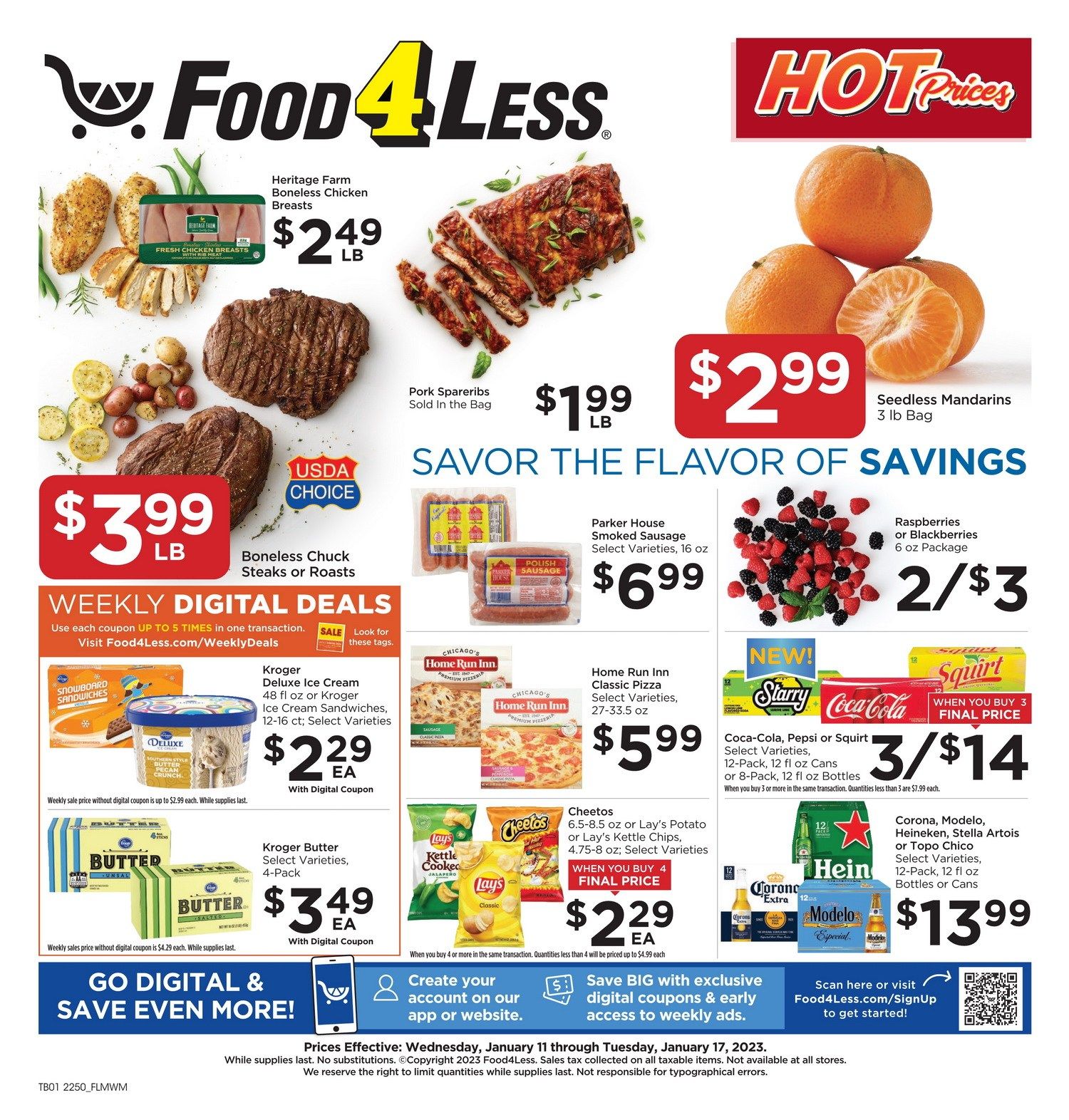 Food 4 Less Weekly Ad Jan 11 – Jan 17, 2023