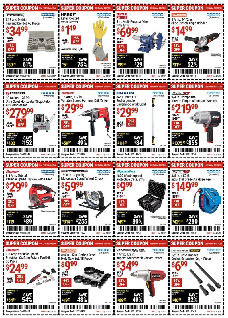 Harbor Freight Coupon Ad Jan 23 – Feb 05, 2023
