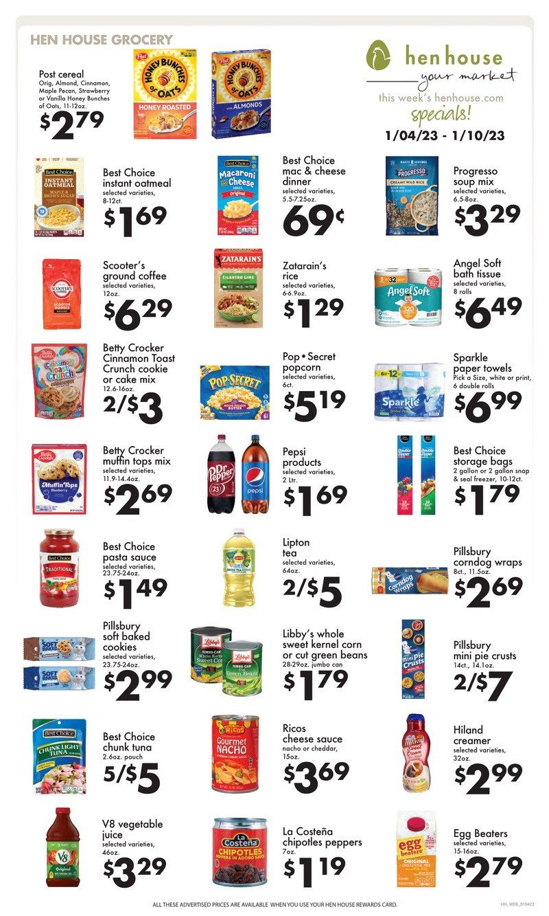 Hen House Weekly Ad Jan 04 – Jan 10, 2023