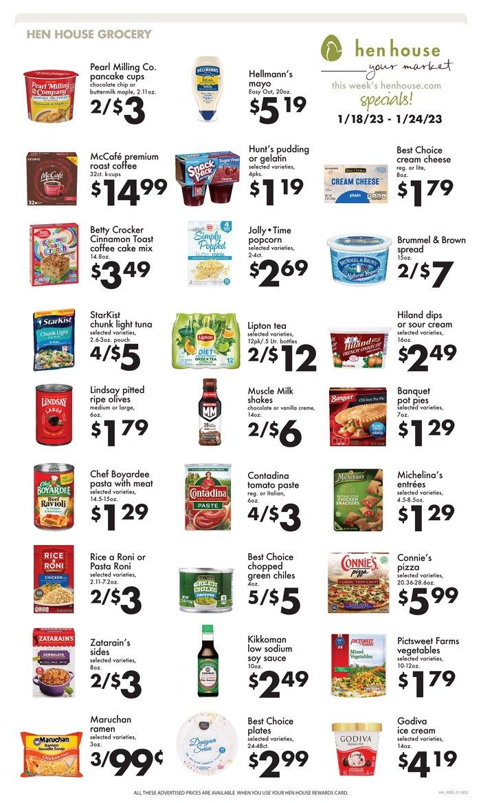 Hen House Weekly Ad Jan 18 – Jan 24, 2023