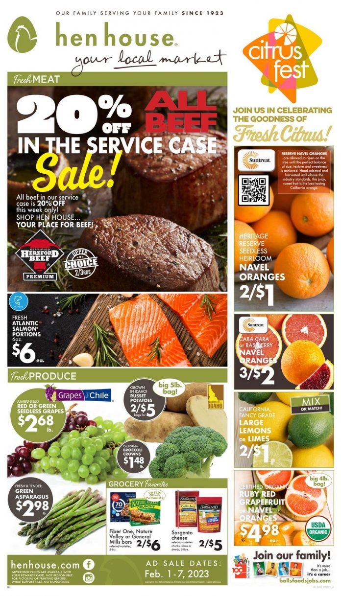 Hen House Weekly Ad Feb 01 – Feb 07, 2023