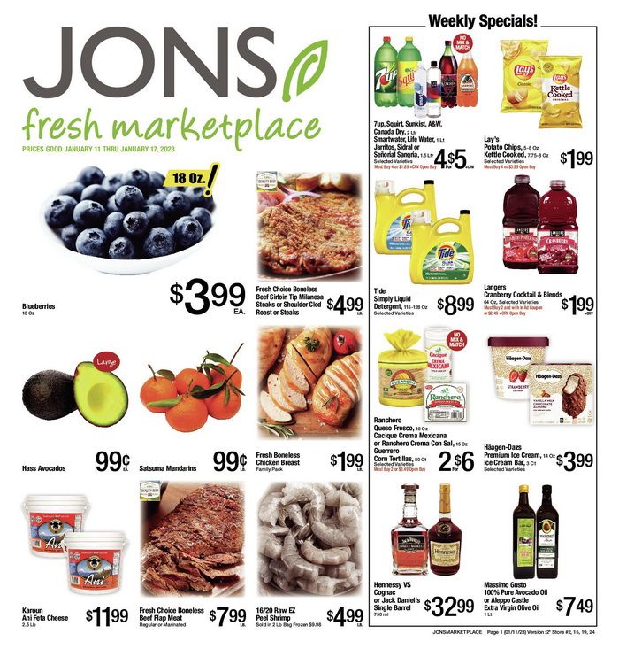 Jons Weekly Ad Jan 11 – Jan 17, 2023