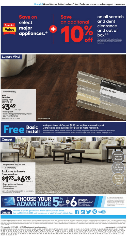 Lowe's Weekly Pro Ad Jan 09 – Jan 20, 2023