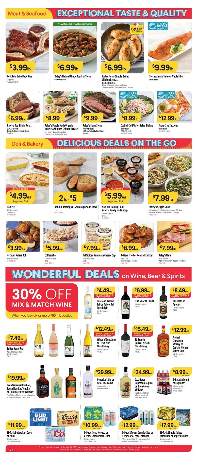 Raley's Supermarkets Weekly Ad Jan 04 – Jan 10, 2023