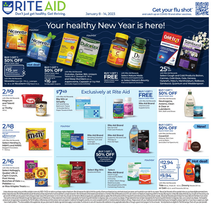 Rite Aid Weekly Ad Jan 08 – Jan 14, 2023