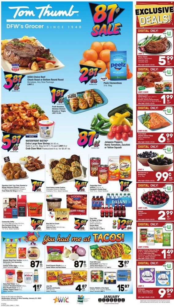 Tom Thumb Weekly Ad Jan 25 – Jan 31, 2023