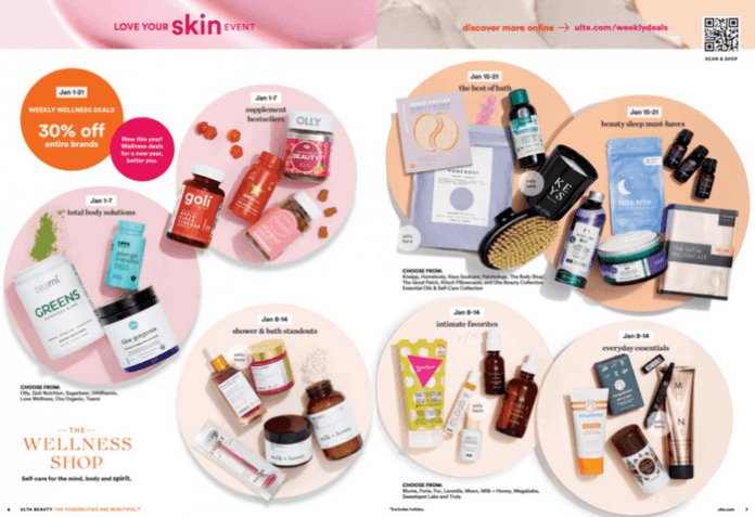 Ulta Beauty Love Your Skin Event Ad Jan 01 – Jan 21, 2023
