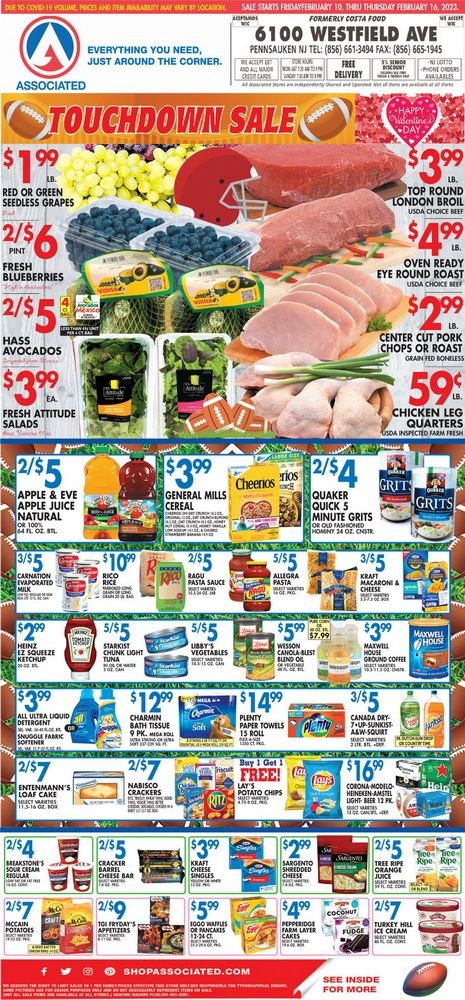 Associated Supermarkets Weekly Ad Feb 10 – Feb 16, 2023