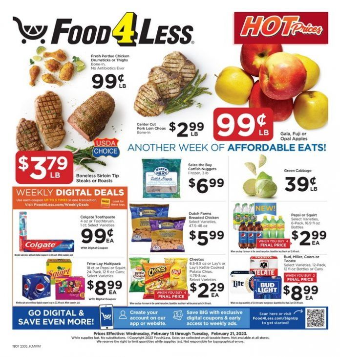 Food 4 Less Weekly Ad Feb 15 – Feb 21, 2023