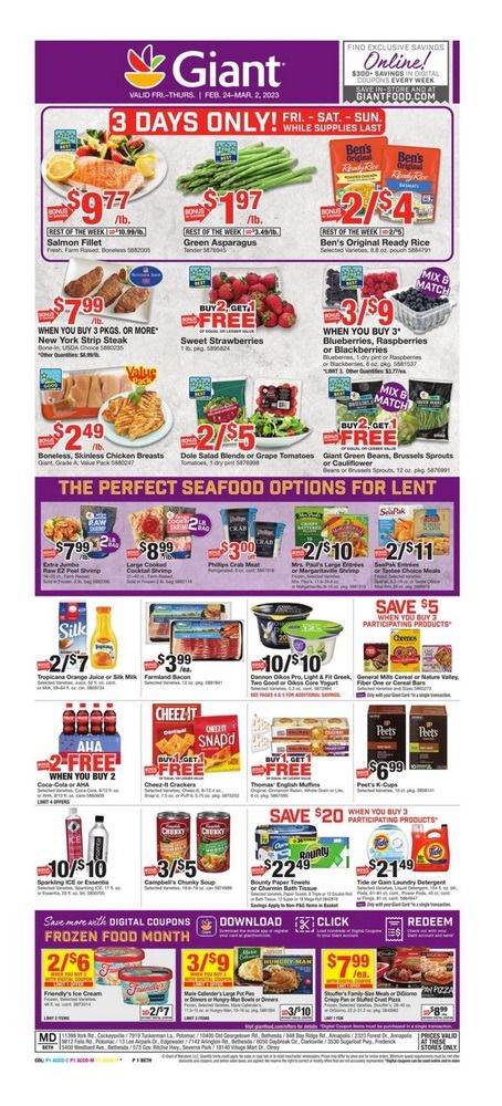 Giant Food Weekly Ad Feb 24 – Mar 02, 2023