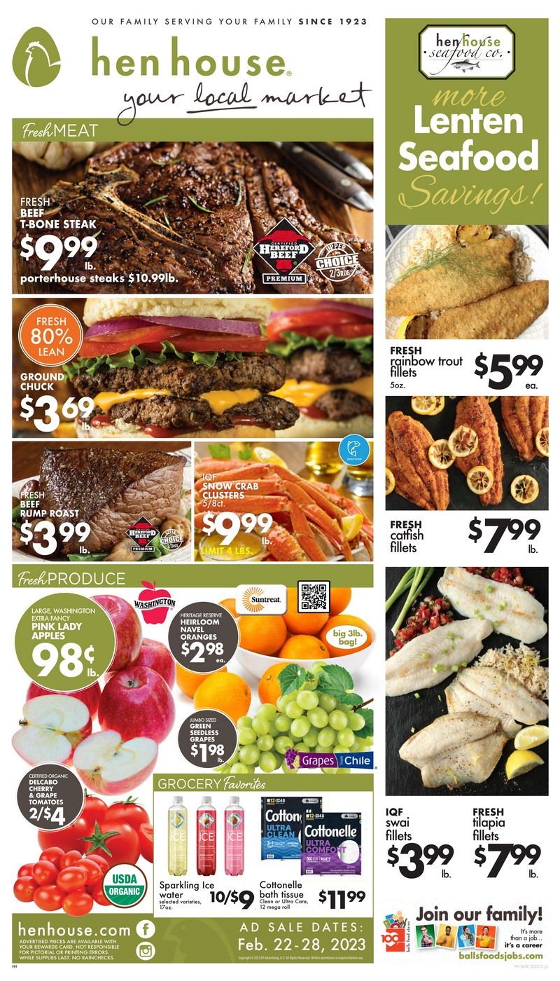Hen House Weekly Ad Feb 22 – Feb 28, 2023